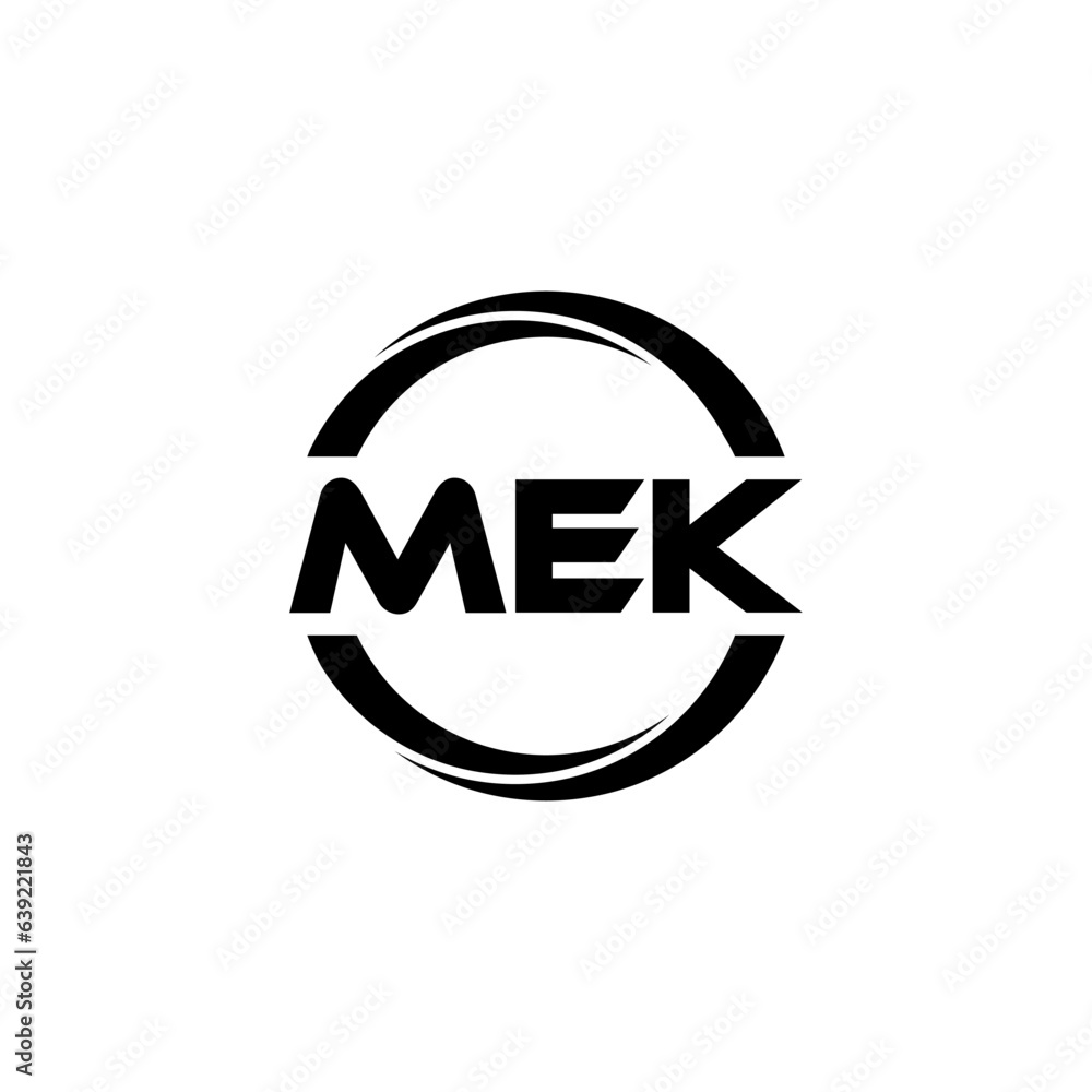 MEK letter logo design with white background in illustrator, cube logo ...