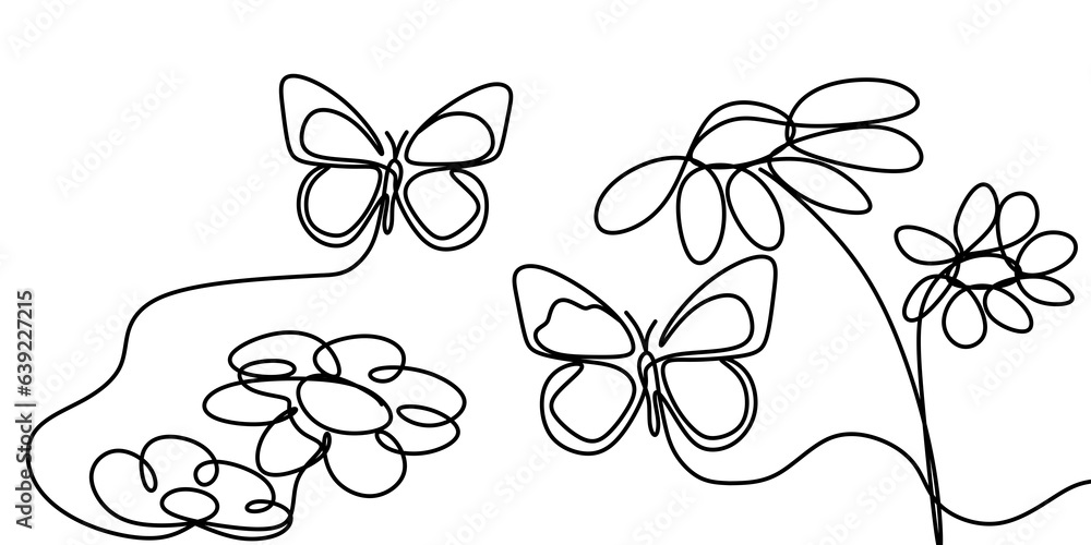 Butterfly vector linear icon. Butterfly one line in one line vector ...