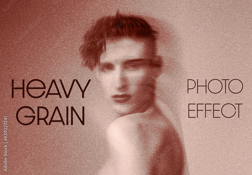 Heavy Distortion Grain Photo Effect Stock Template | Adobe Stock