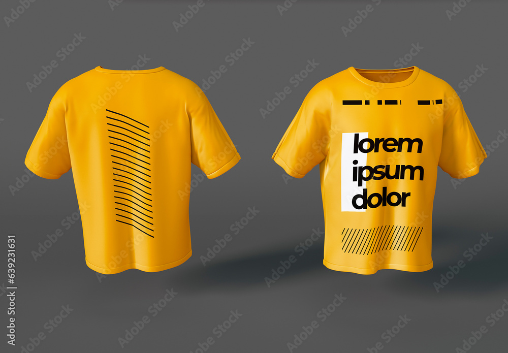 T-Shirt Set Mockup Stock Template | Adobe Stock