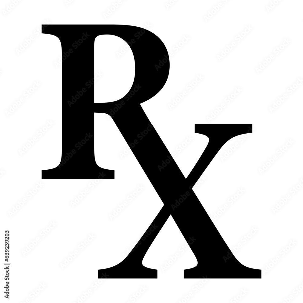 Rx pharmacy icon vector, Rx icon flat, Rx prescription flat trendy ...