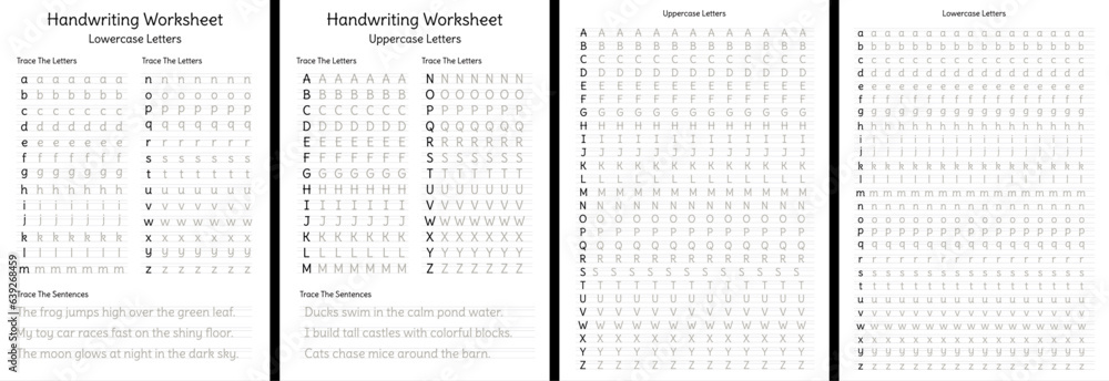 Fotografía Handwriting Worksheet: Lowercase and Uppercase Letters ...