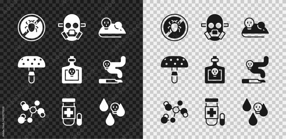 Set Stop colorado beetle, Gas mask, Experimental mouse, Chemical ...