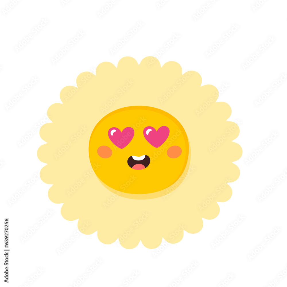 Cute sun character vector illustration. Cartoon isolated funny happy ...