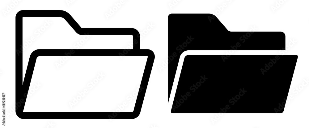 Folder icon. Vector clipart isolated on white background. Stock Vector ...