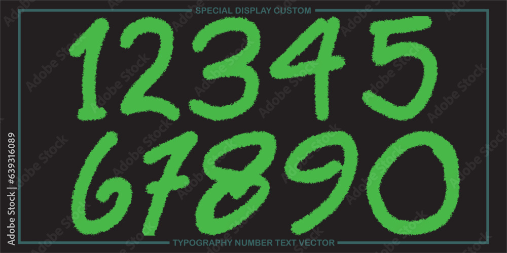 assorted digital custom vector numbers. minimum. Color gradation. Dark ...