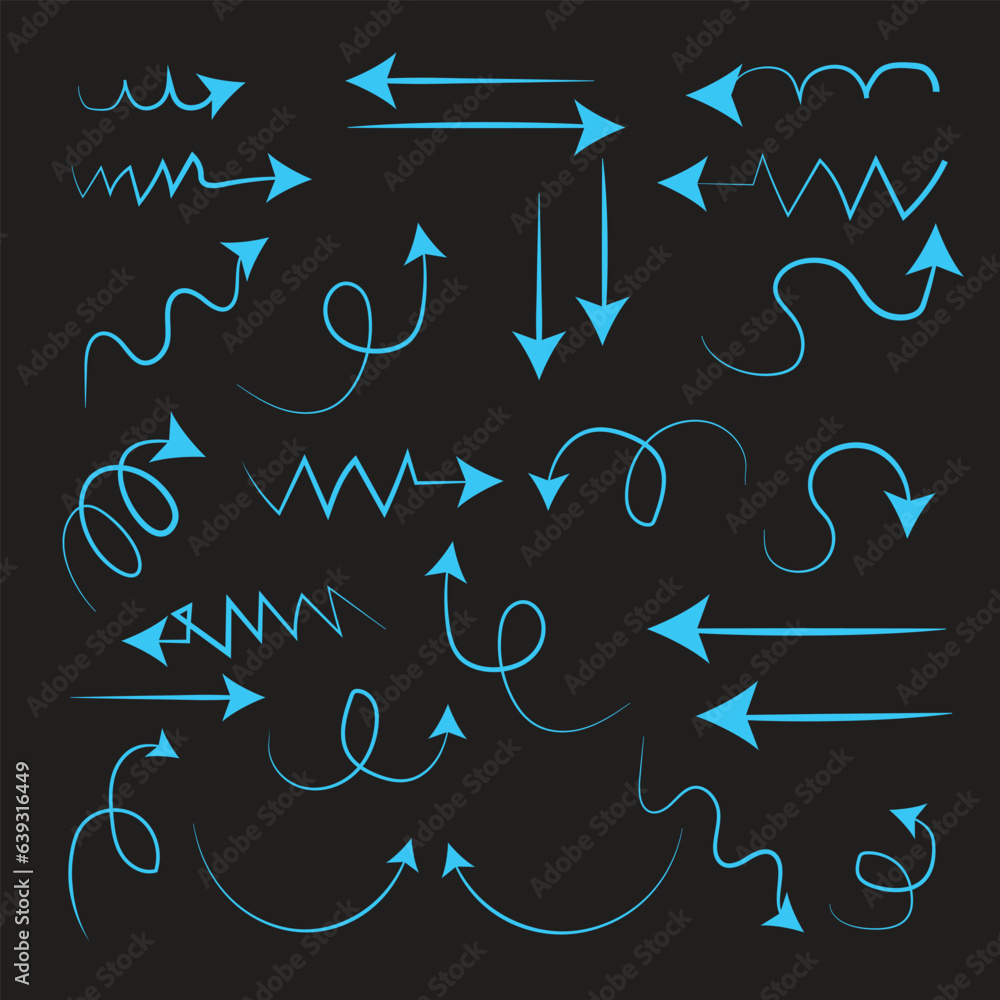 Arrows set. Arrow icon collection. Set different arrows or web design ...