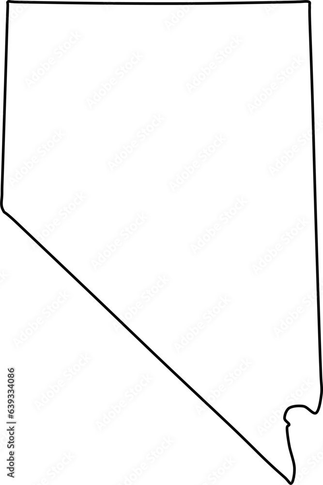 nevada map, nevada vector, nevada outline, nevada Stock Vector | Adobe ...