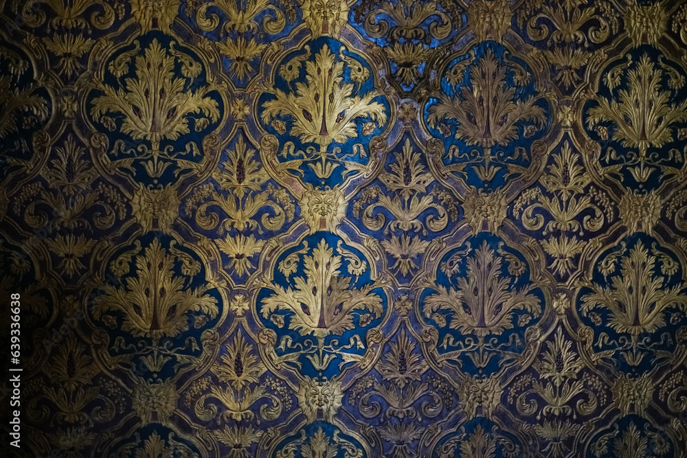 Poster Baroque background, wallpaper with royalty floral decorations ...