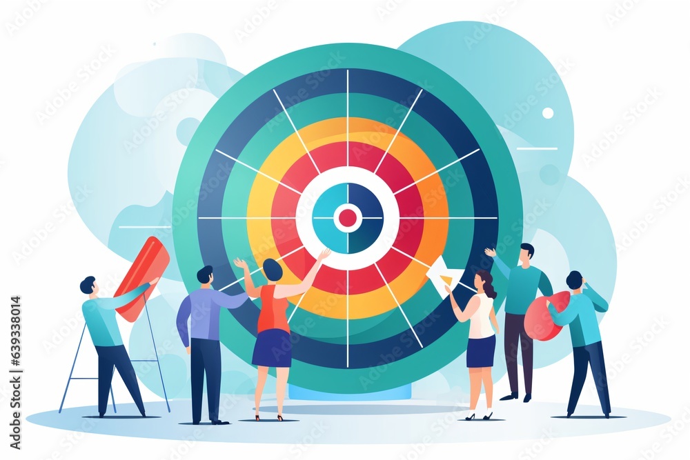 Target board or archery board for business and office goal-setting ...