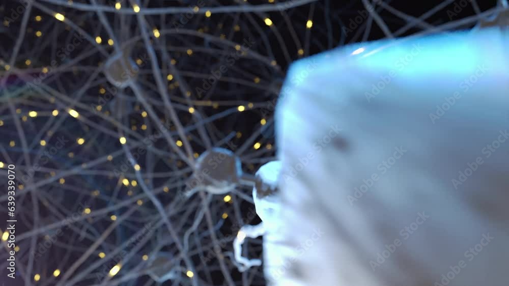 Flying backwards through nervous system between nerves and nerve ...