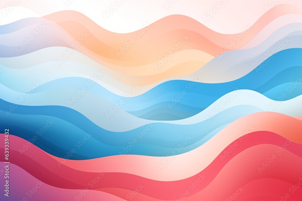 Surreal and soft colors desktop wallpaper with waves Stock Illustration ...