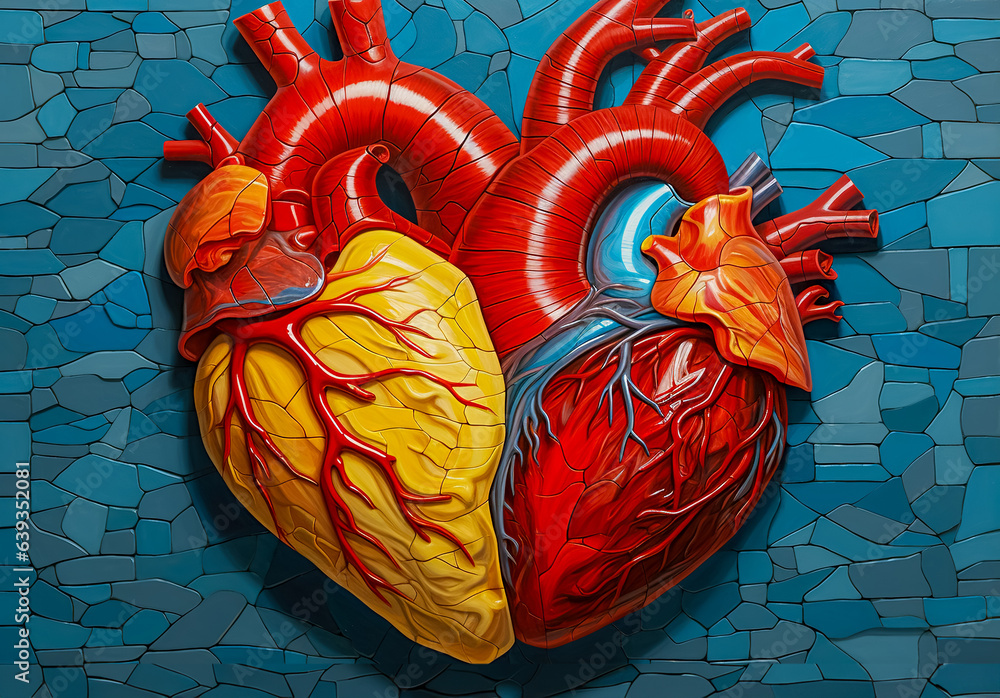 Human heart anatomy from a healthy body. medical health care concept ...