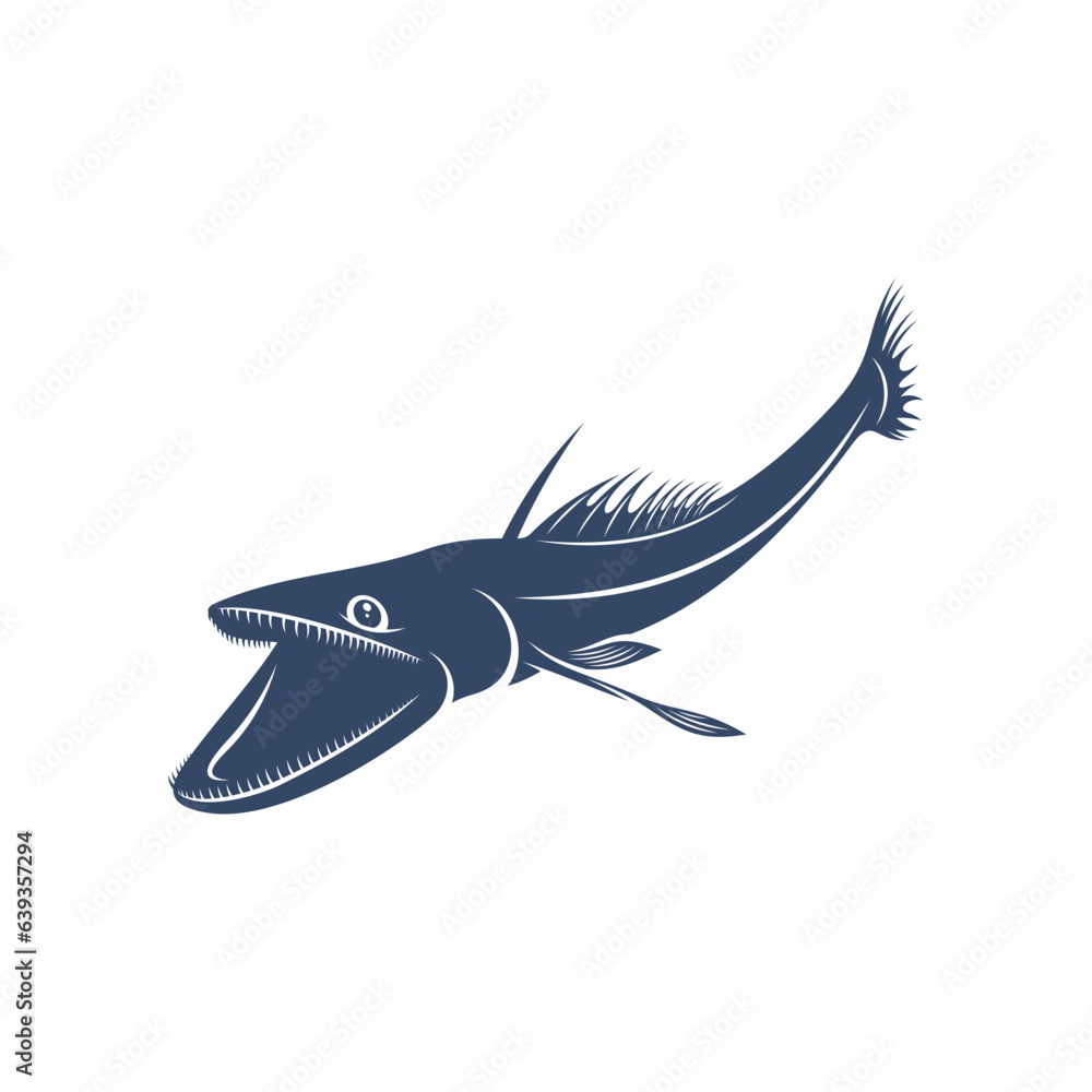 Deep sea fish vector illustration design. Deep Sea fish logo design ...
