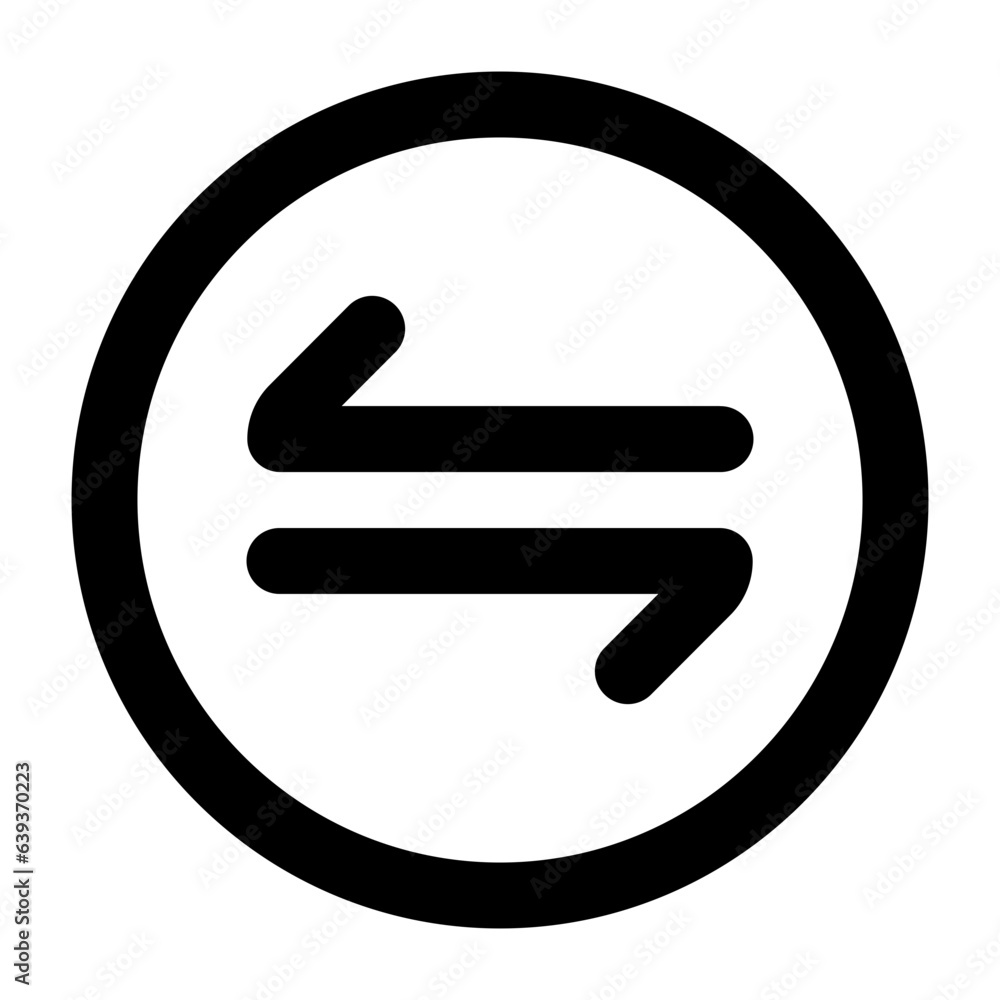 Arrow Data Transfer Horizontal Icon - High-Quality Horizontal Arrow ...