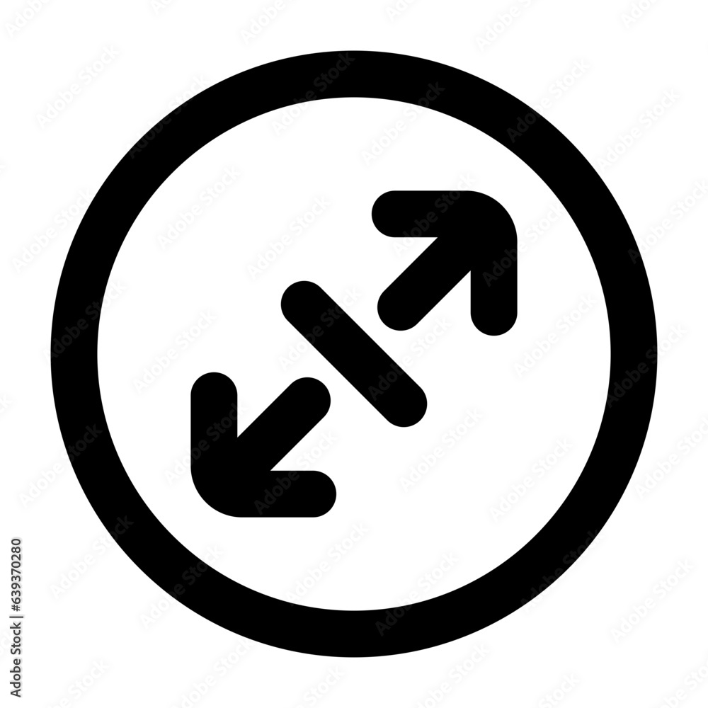 Arrow Expand Diagonal Icon - High-Quality Diagonal Expandable Arrow ...