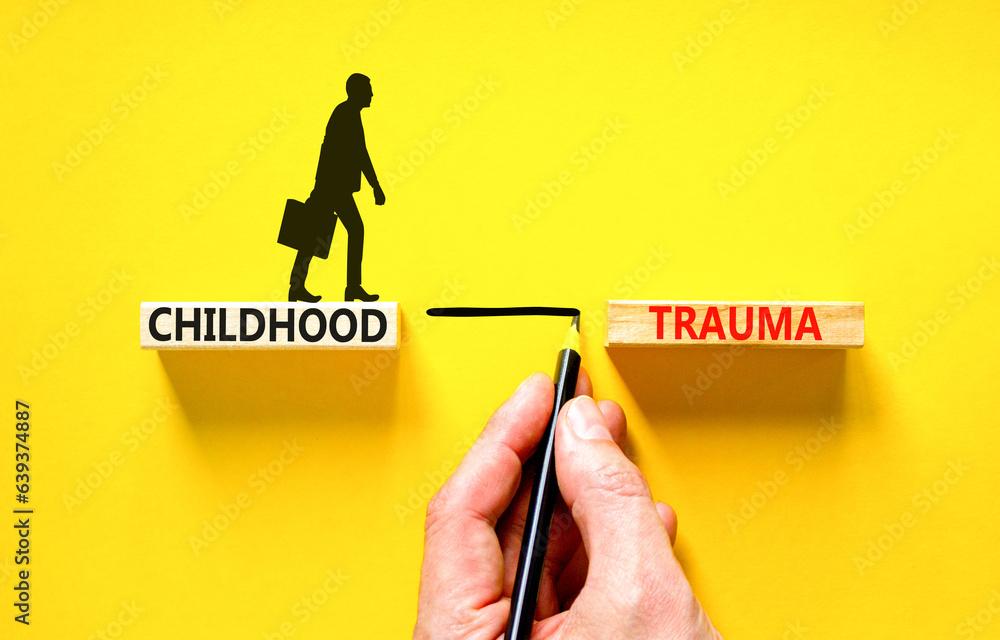 Childhood trauma symbol. Concept words Childhood trauma on beautiful ...
