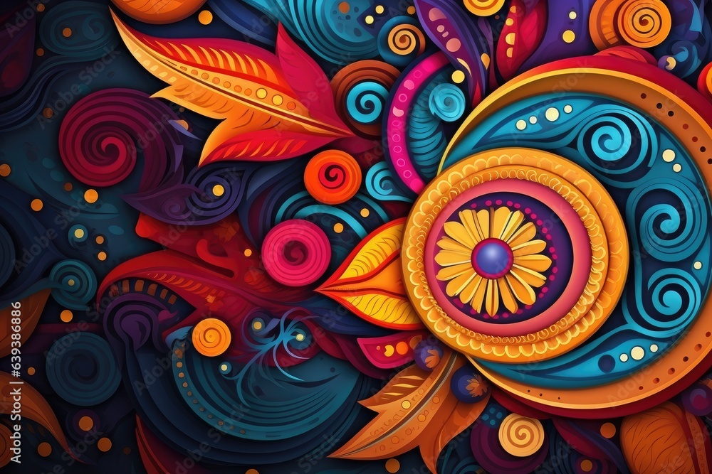 Abstract Indian Colors and Patterns: A Festive Background for Navratri ...