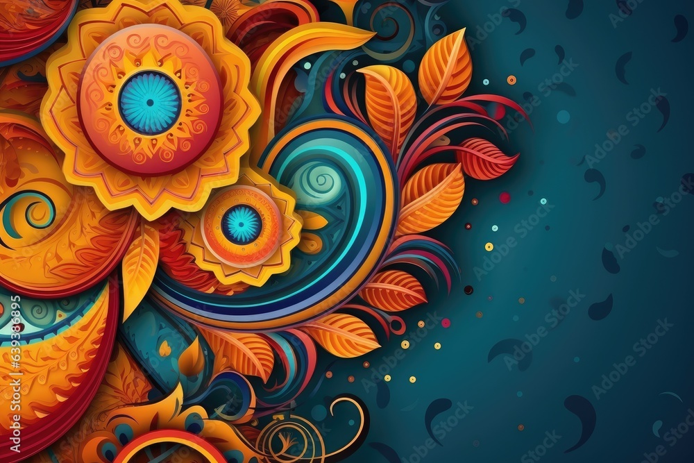 Abstract Indian Colors and Patterns: A Festive Background for Navratri ...