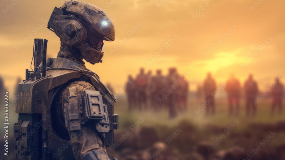 humanoid android robot with artificial intelligence, evil or killer and ...