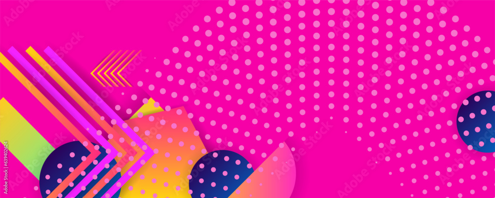 Barbie pink background. Bright juicy colors background with geometric ...