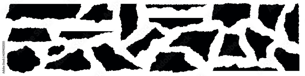 Paper with torn and rip texture, resembling newspaper edge. depiction ...