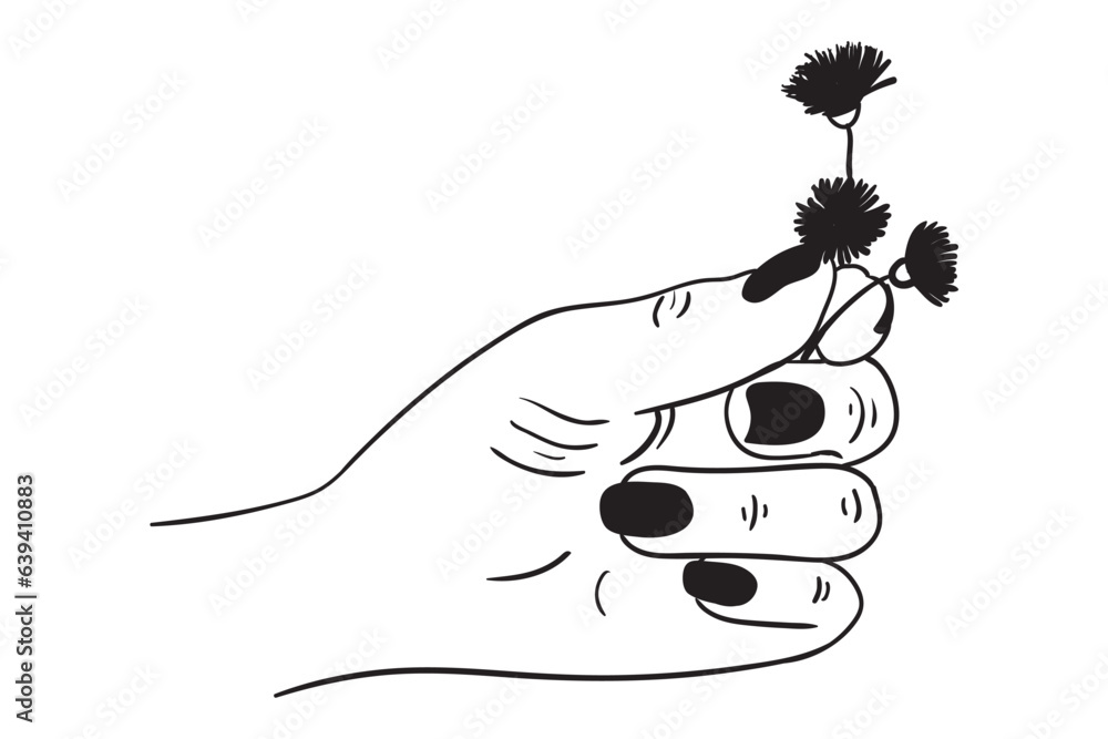 Hand Holding Flowers Svg, Floral woman svg, Holding bouquet Svg, Floral ...