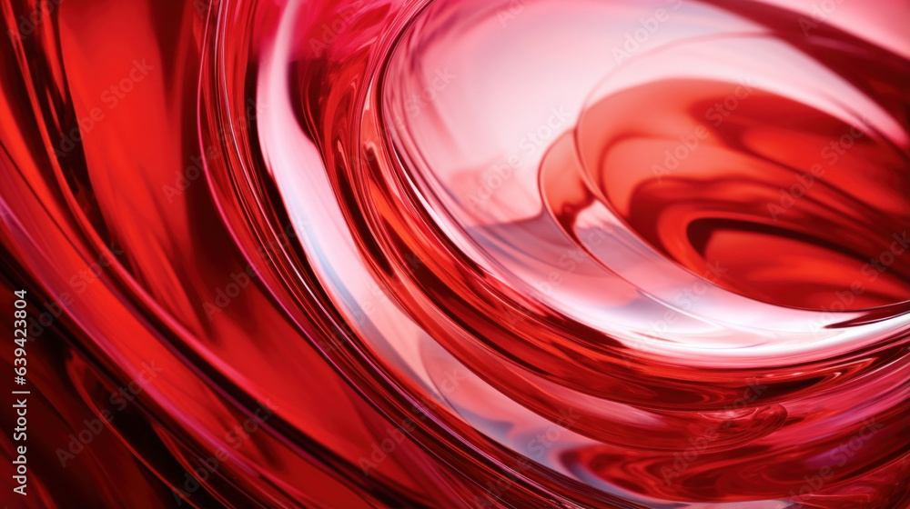 Luxurious swirl of ruby red wine as it slowly settles into its ...