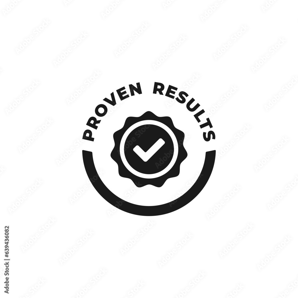 Proven results icon or Proven results label vector isolated in flat ... Proven results icon or Proven results label vector isolated in flat ...