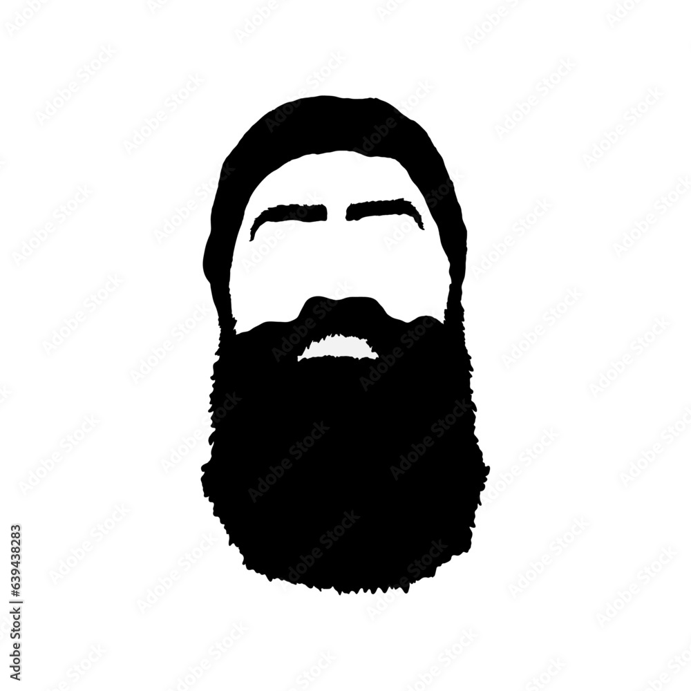 silhouette of a person, silhouette of a beard, beard shadow, barba ...