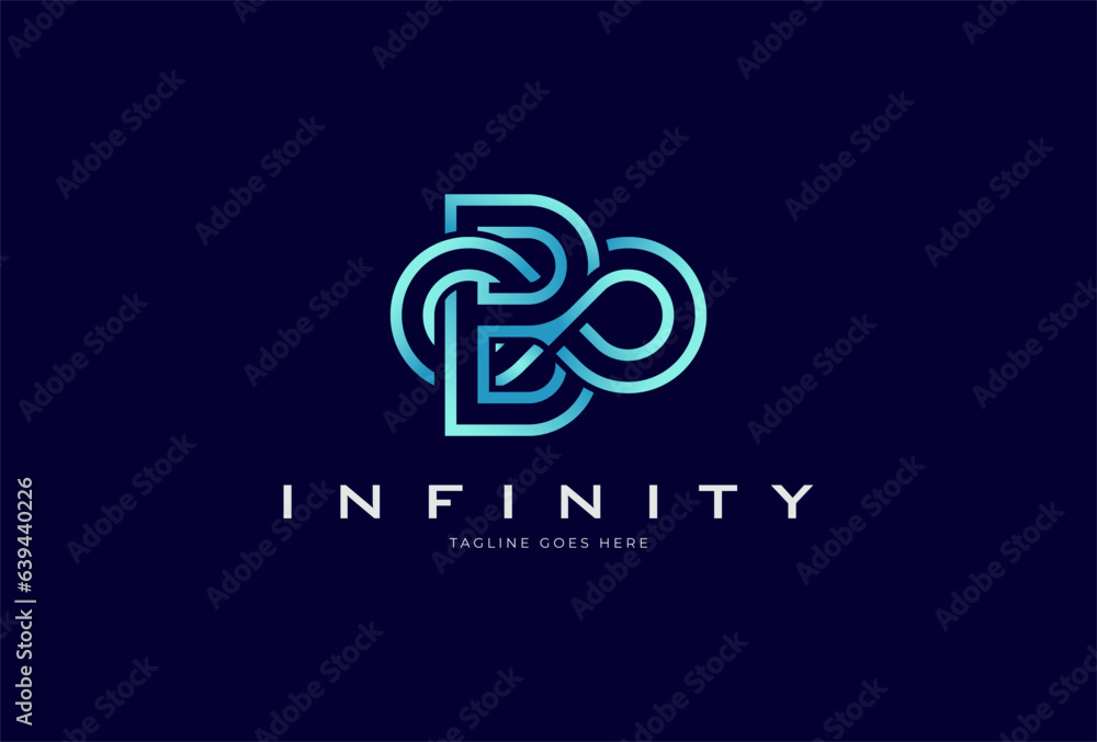 Initial B Infinity Logo Design. letter B with infinity combination ...