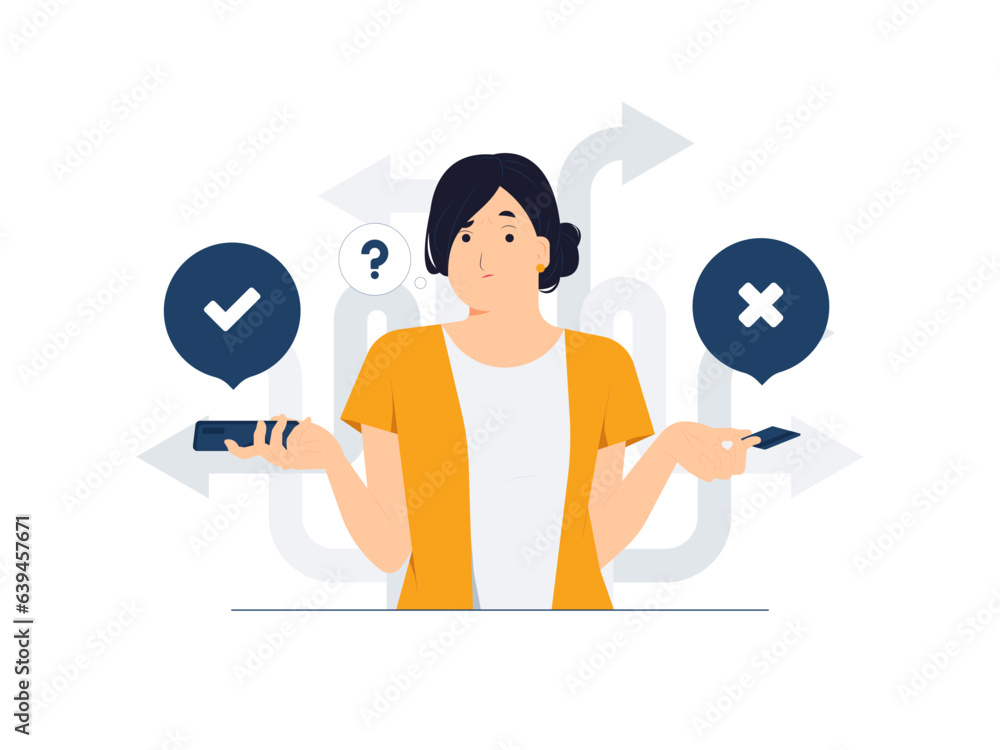 Business decision making, career path, work direction, dilemma, choose ...