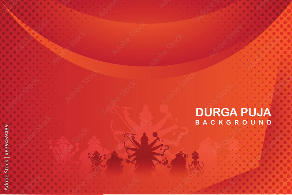 Durga puja red background Stock Vector | Adobe Stock