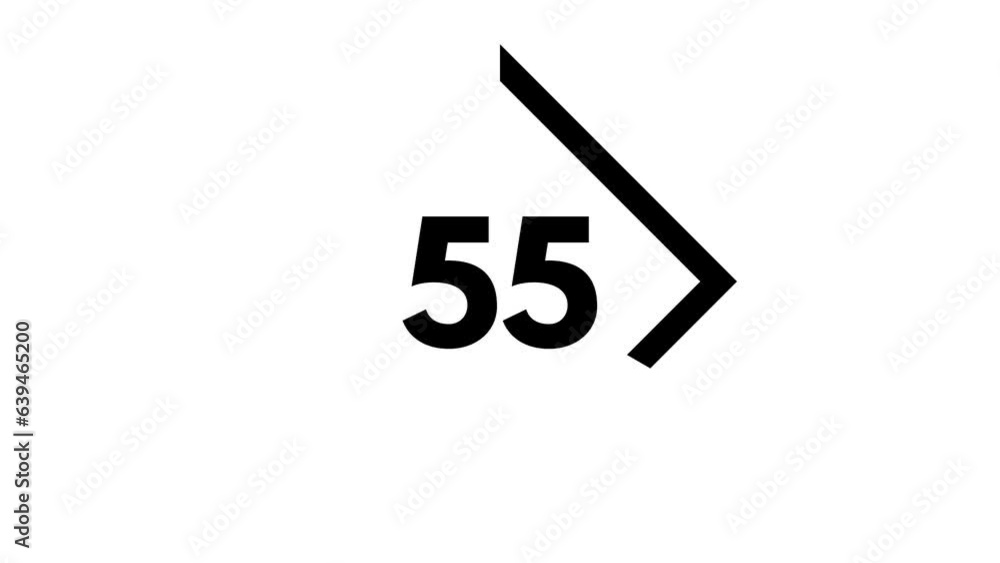 1 Minute Countdown Timer With Elapsed Radial Looping Diamond Square