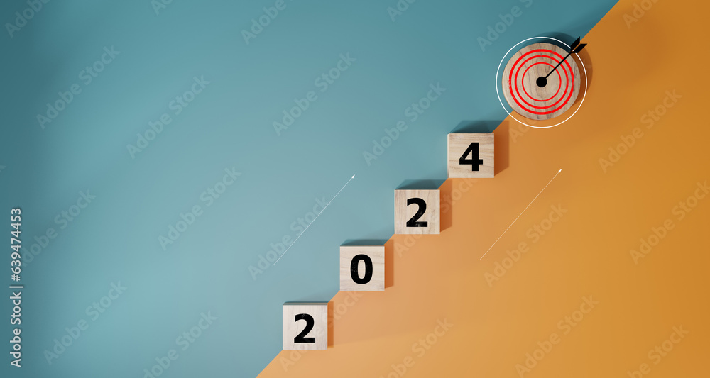 Countdown to 2024. Loading year from 2023 to 2024. New year start ...