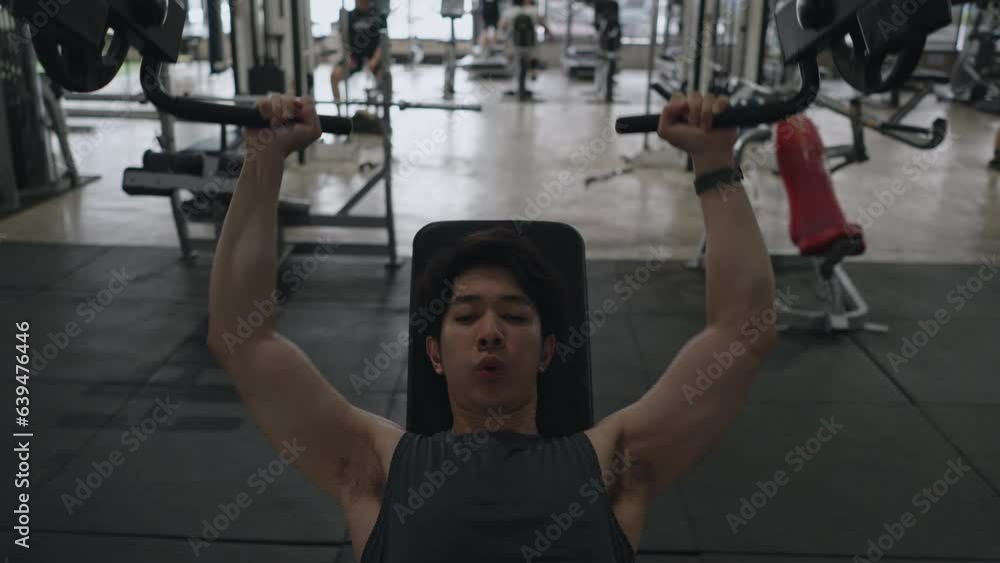 Pec Deck Fly Machine, Muscular Man Sculpting Arm Strength with Gym ...