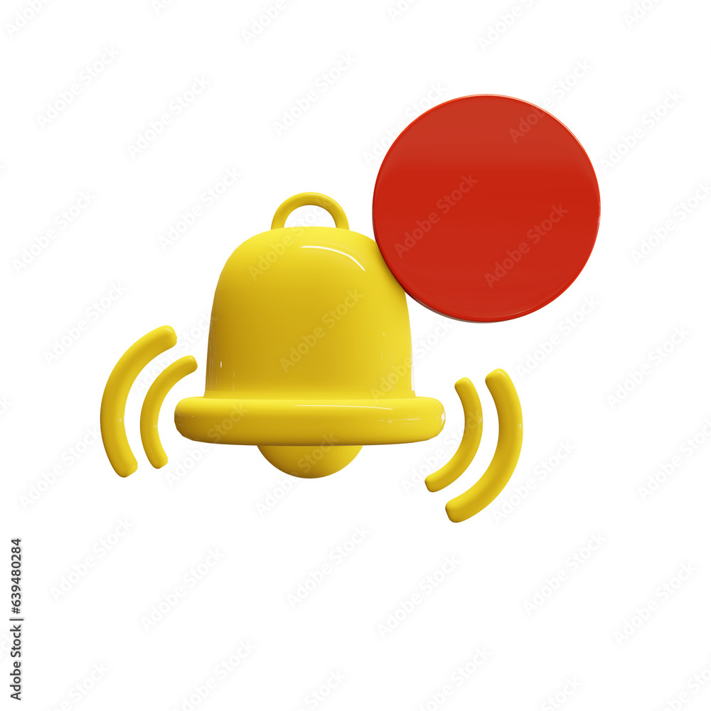 3d minimal turn-on notification concept. New update reminder. New ...