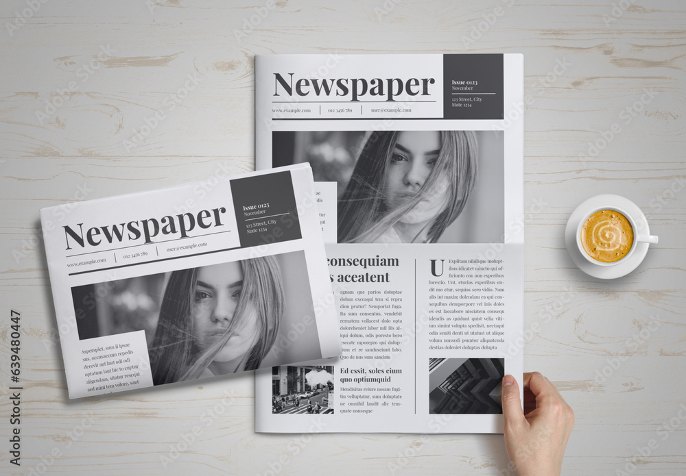 Newspaper Stock Template | Adobe Stock