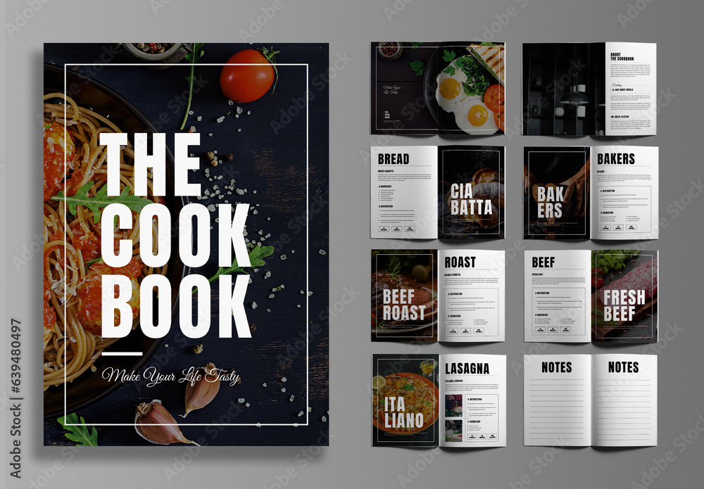 The Cook Book Stock Template | Adobe Stock