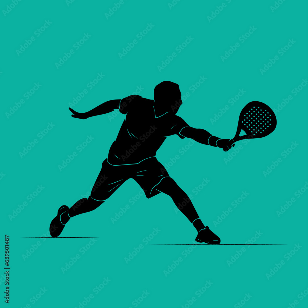 Tennis padel Player Icon Illustration. Paddle Sport Vector Graphic ...