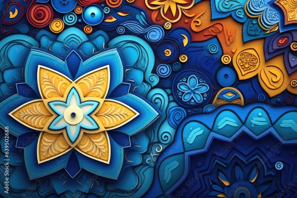 Abstract jewish heritage month background with traditional colors and ...