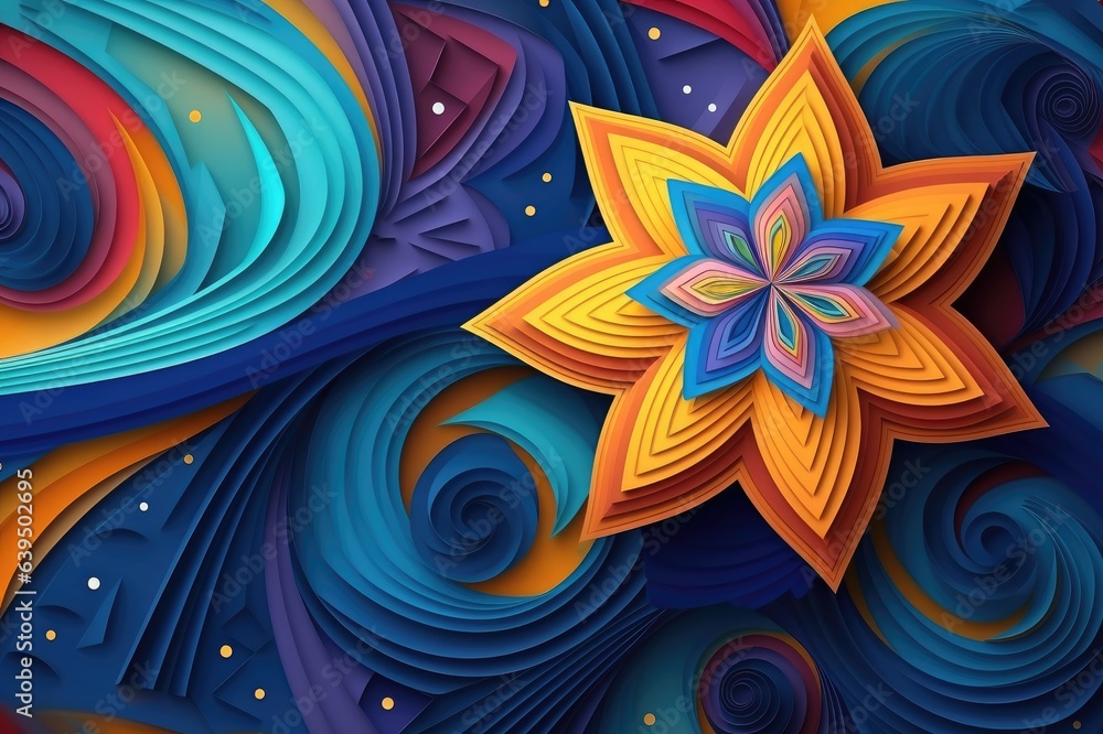 Abstract jewish heritage month background with traditional colors and ...