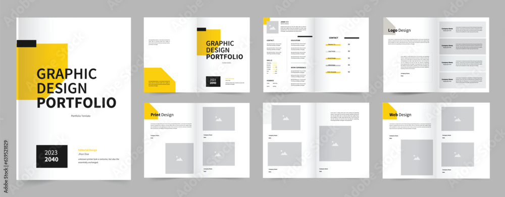 Graphic Design Portfolio Template or Graphic design portfolio layout ...