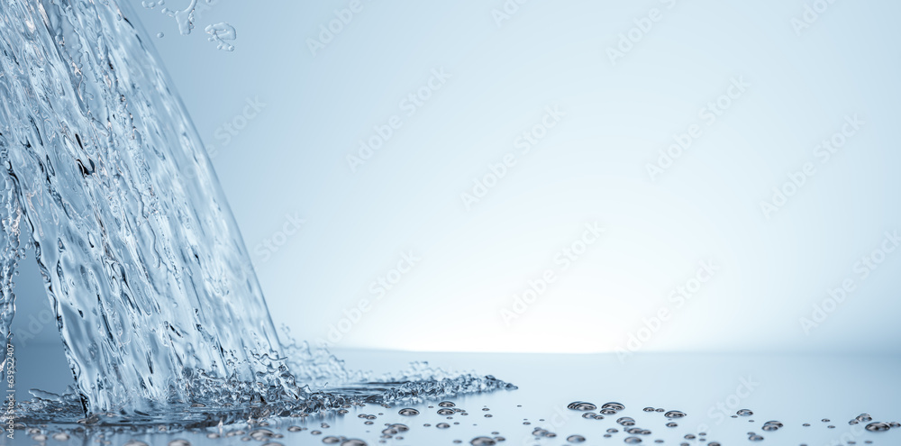 Place for product placement. Aqua background. Product space next to ...