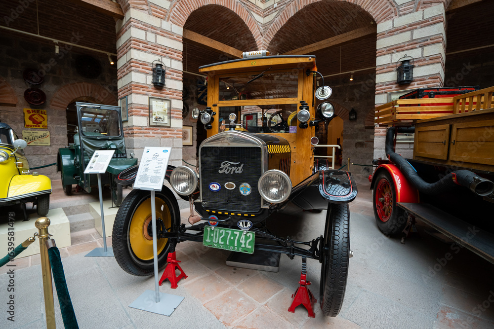 Ford Model T Taxi 1922 classic car in the Rahmi M. Koc Museum. Ankara ...