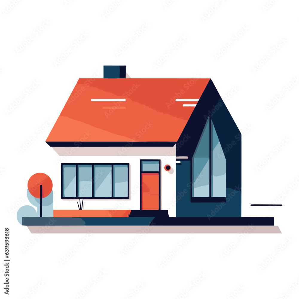 3d flat vector house home real estate logo illustration vector rental ...