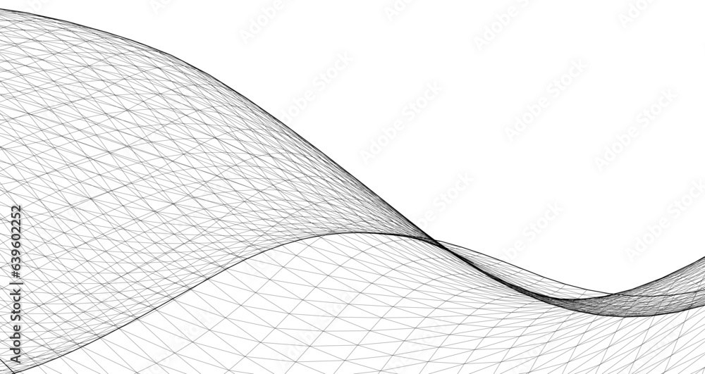 abstract geometric surface wave 3d Stock Vector | Adobe Stock