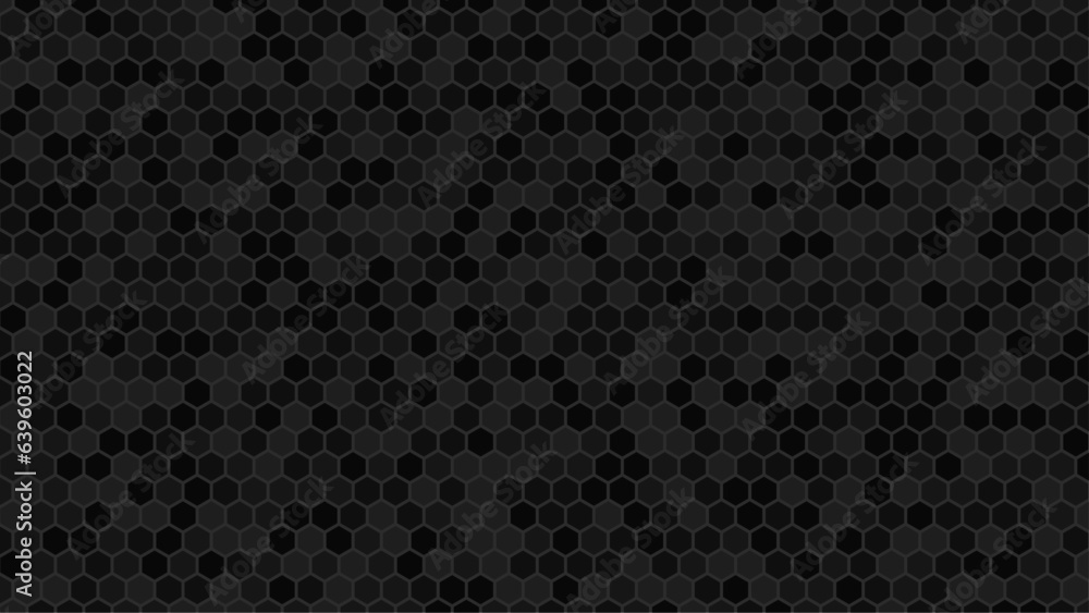 Abstract Hexagon black Geometric Surface Loop 5 Black: dark minimal hexagonal grid pattern ...