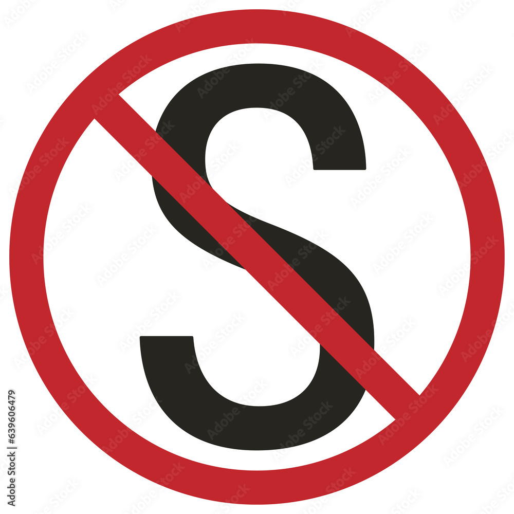 Isolated printable sticker label design round circle white red s letter ...