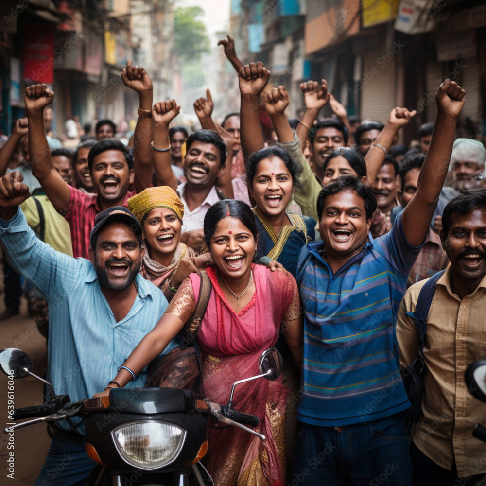 Happy Indian people. Stock Illustration | Adobe Stock